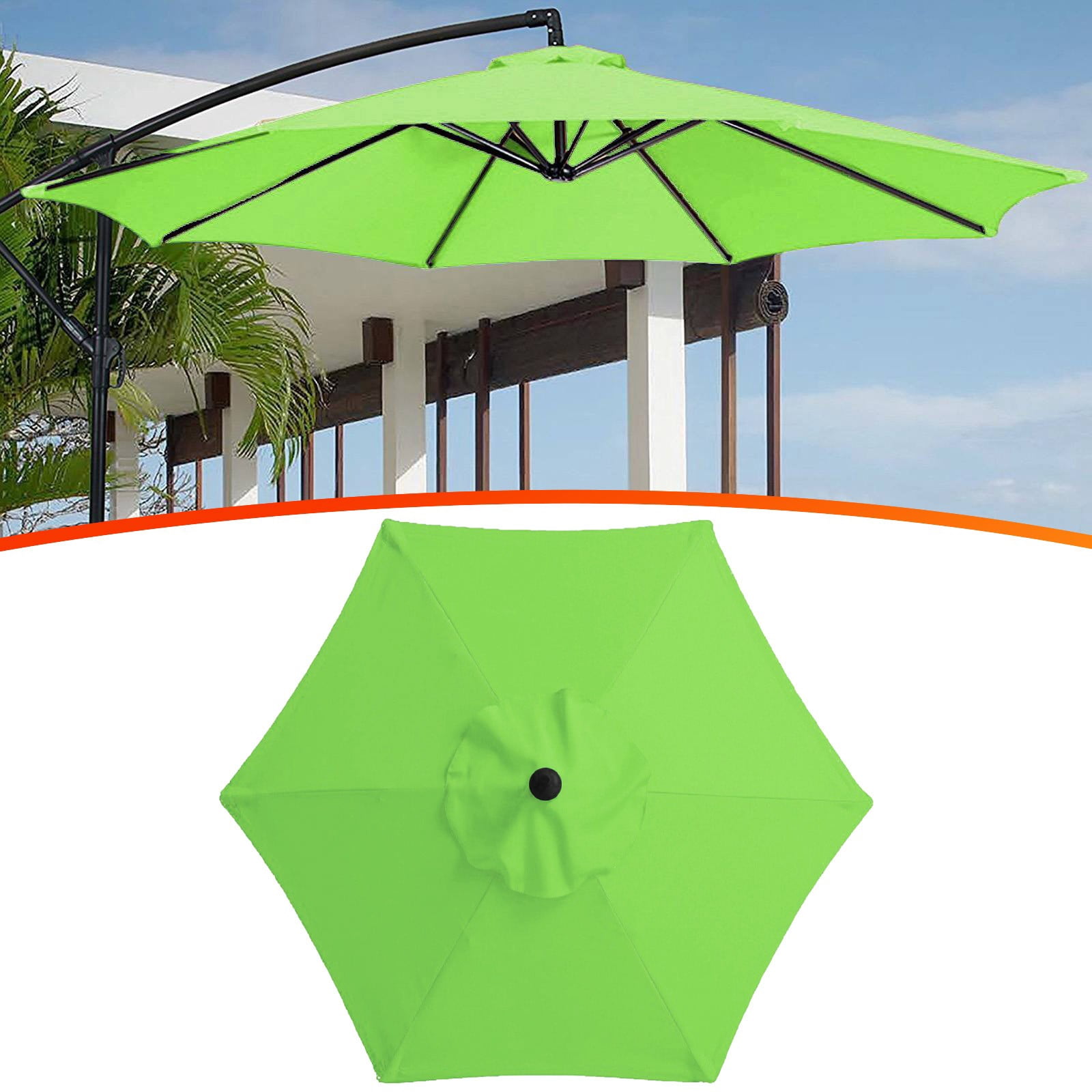 Patio Umbrella Replacement Canopy, 6 Ribs Outdoor Umbrella Canopy ...