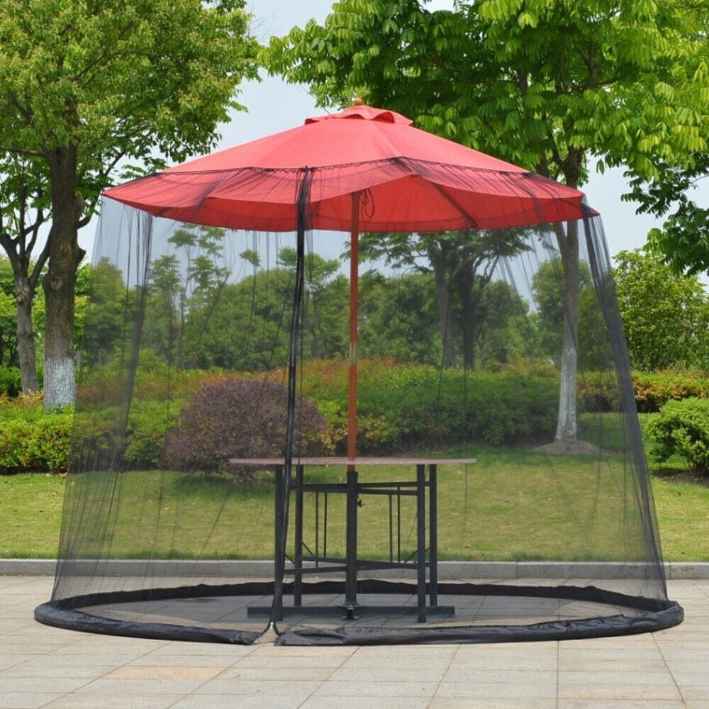 Patio Umbrella Screen Outdoor Mosquito Net Gazebo Canopy Bug Insect Fly ...