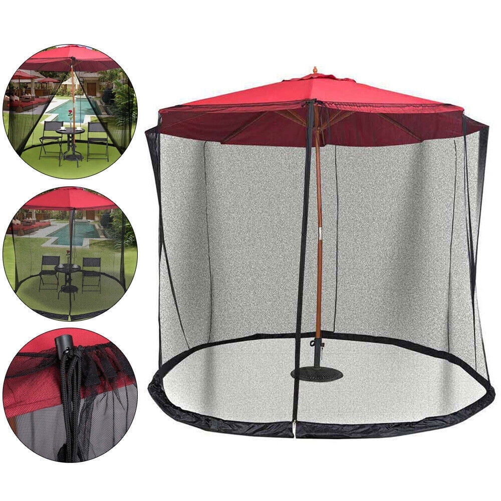Patio Umbrella Screen Outdoor Mosquito Net Gazebo Canopy Bug Insect ...