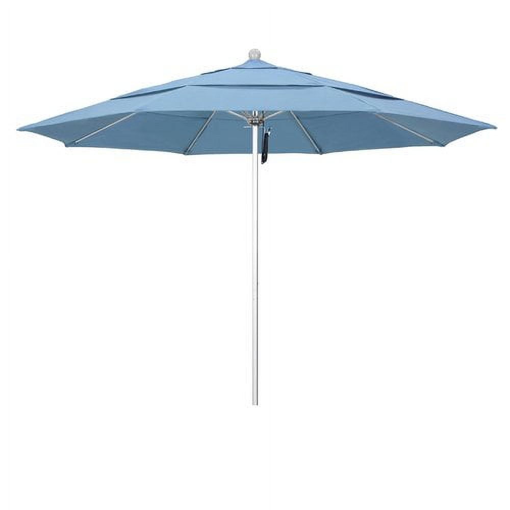 11' Venture Series Patio Umbrella With Matted White Aluminum Pole ...