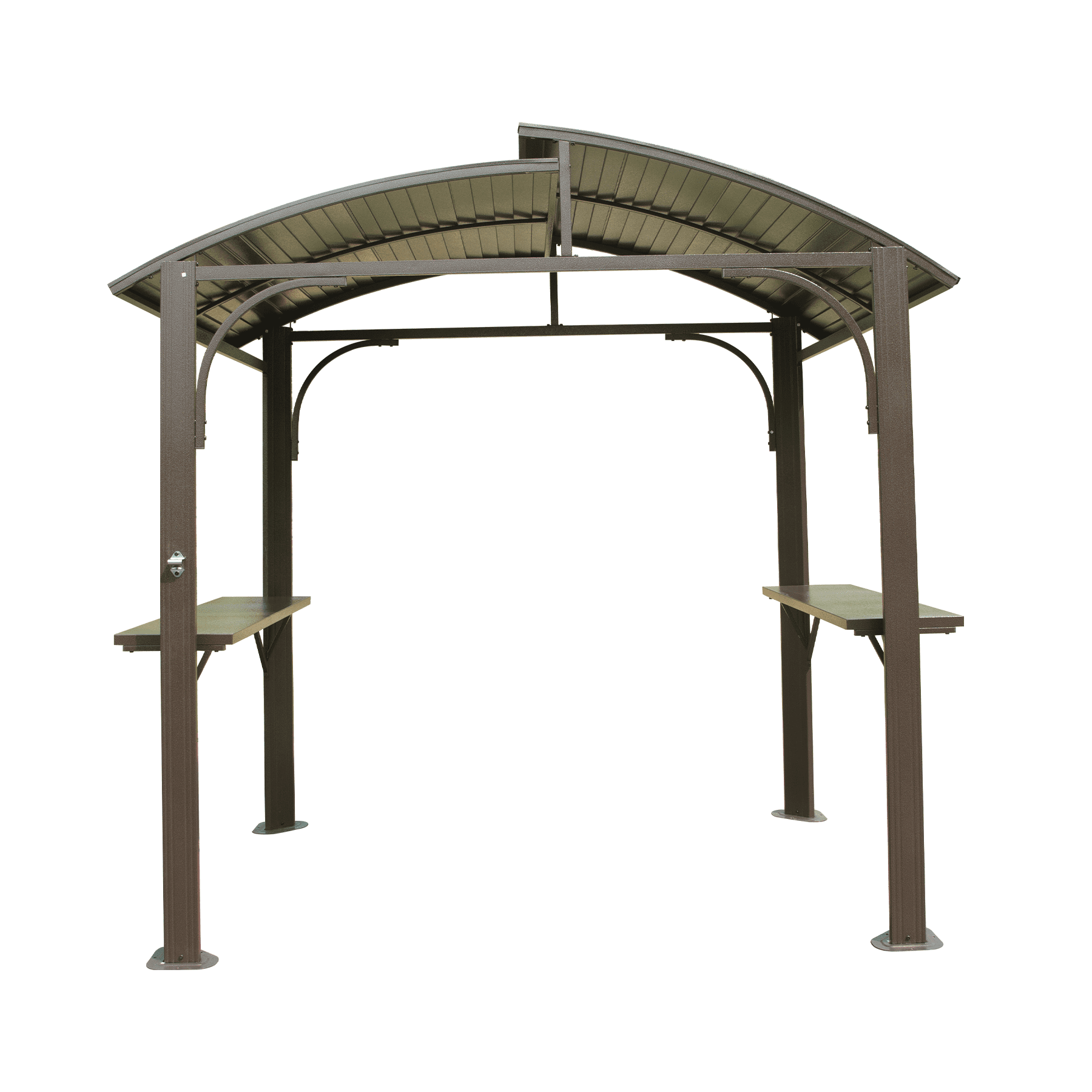 Patio Umbrellas 8x5FT Arc Roof, Grill Canopy for Outdoor Grill w/Double ...