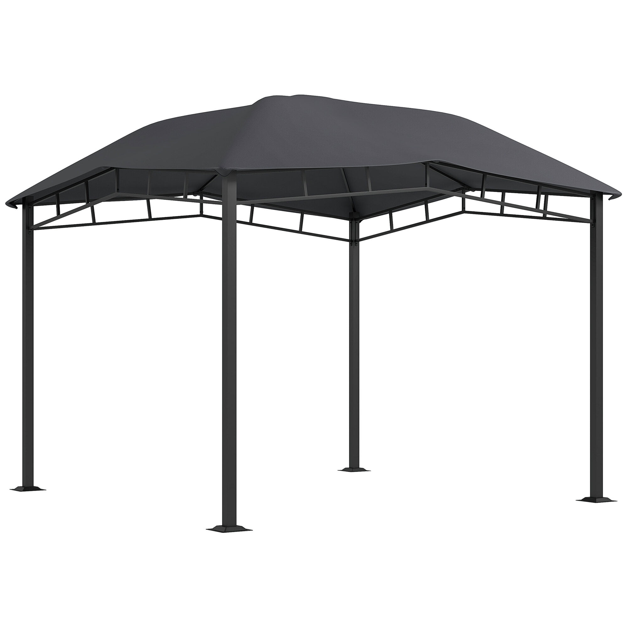 Patio Umbrellas Outsunny 10' x 10' Soft Top Patio Gazebo Outdoor Canopy with Unique Geometric ...