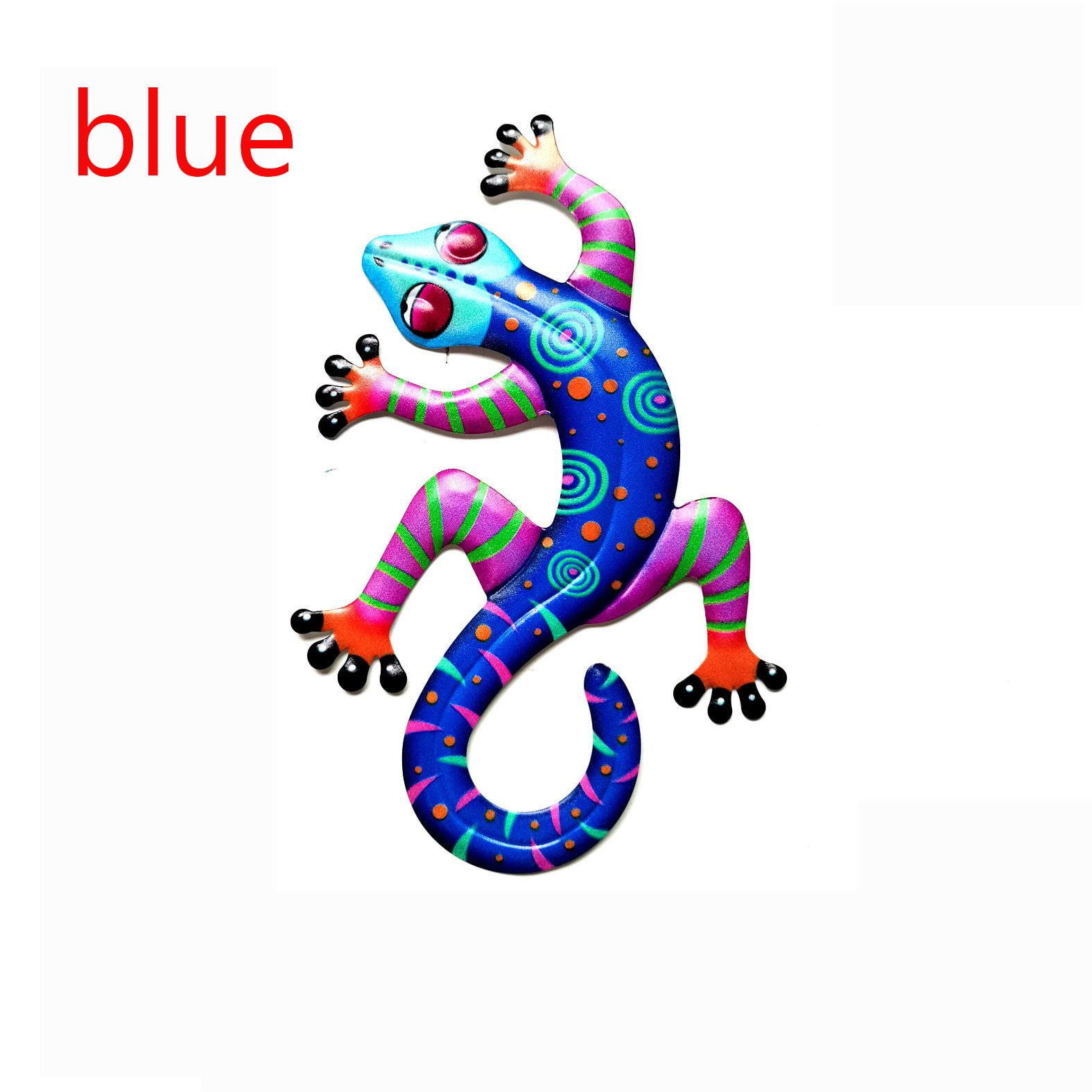 Patio Wall Fence Sculptures Lizard Simulation Metal Gecko Lizard Iron ...