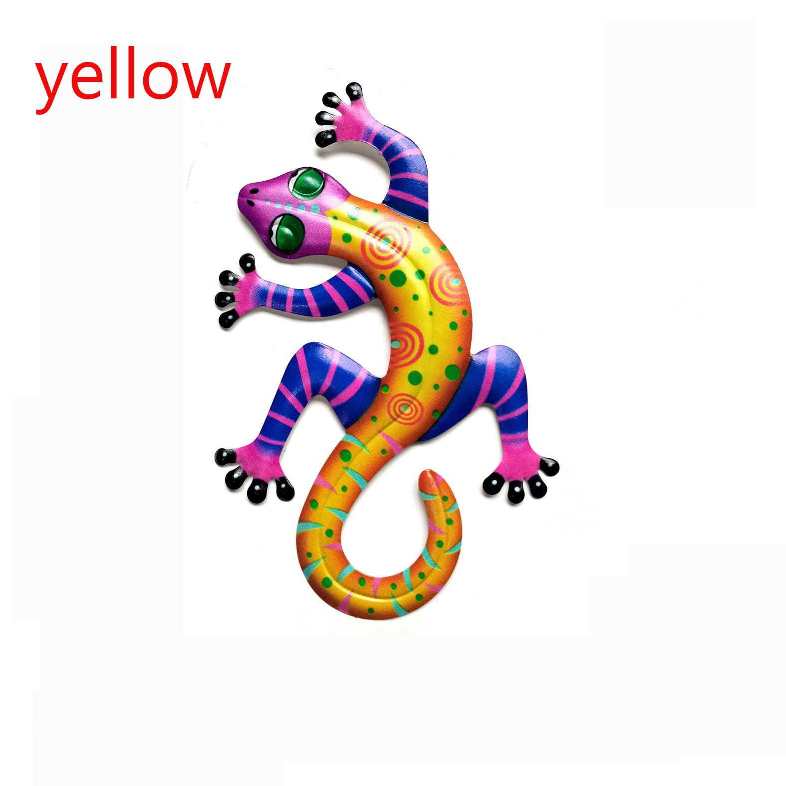 Patio Wall Fence Sculptures Lizard Simulation Metal Gecko Lizard Iron ...