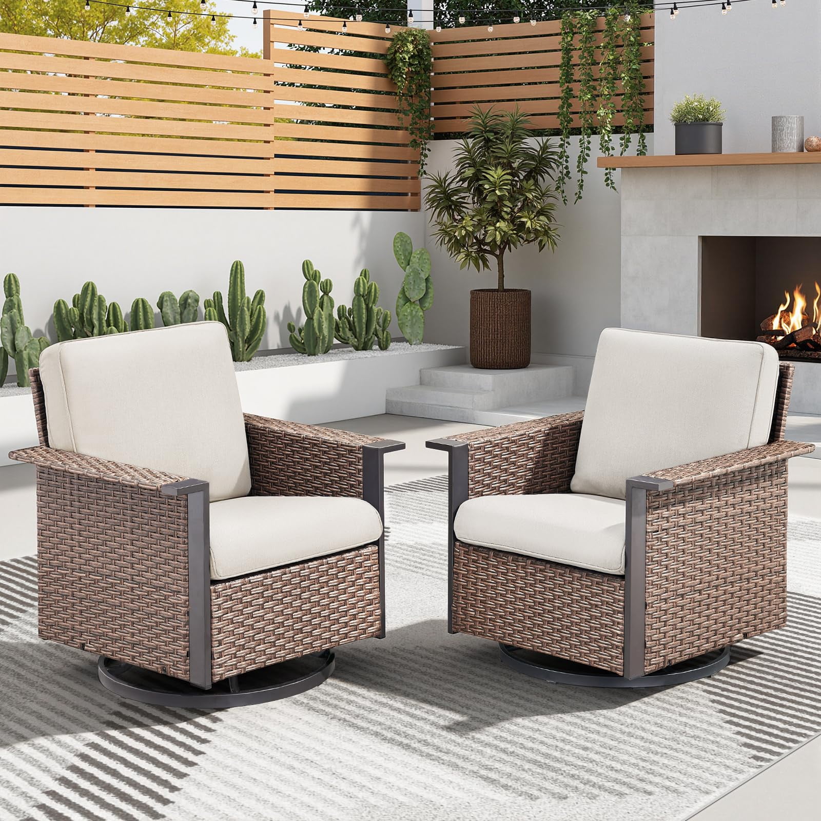 Patio Wicker Chairs Swivel Rocker-Outdoor Swivel Rocking Patio Chairs ...