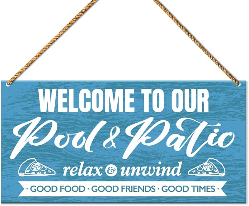 Patio Wood Sign Decor, Welcome Sign for Patio Front Back Porch ...