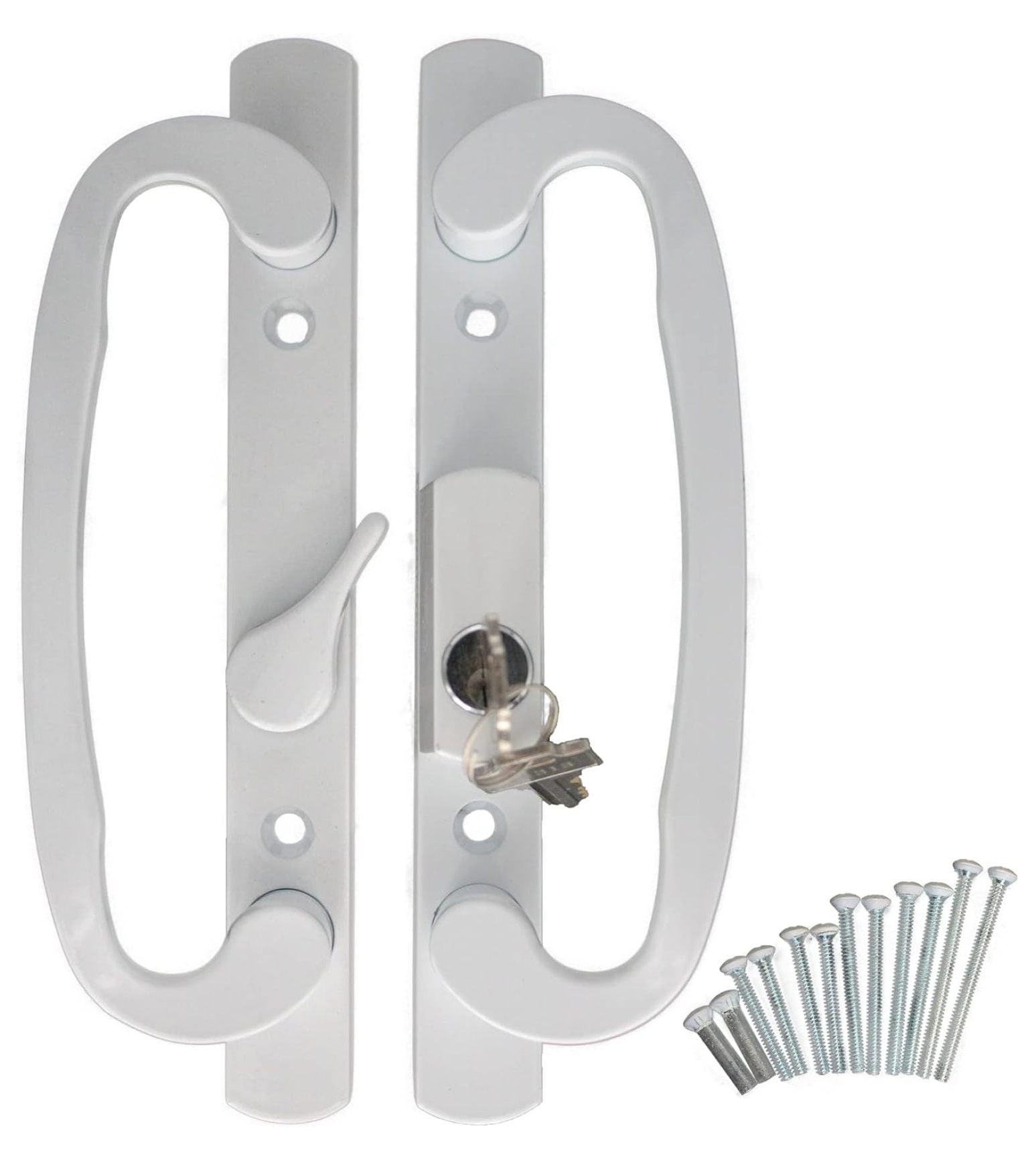 Patio door handle 3-15/16 Inch(10cm) Hole spacing（Right and Left handed ...