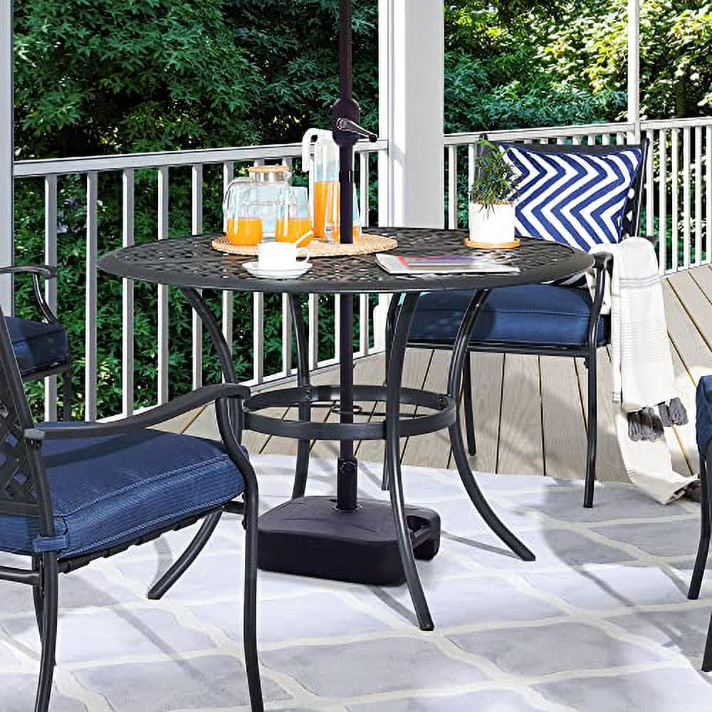 PatioFestival 42. 1" x 42. 1" x28. 3" Round Outdoor Dining Table Space ...