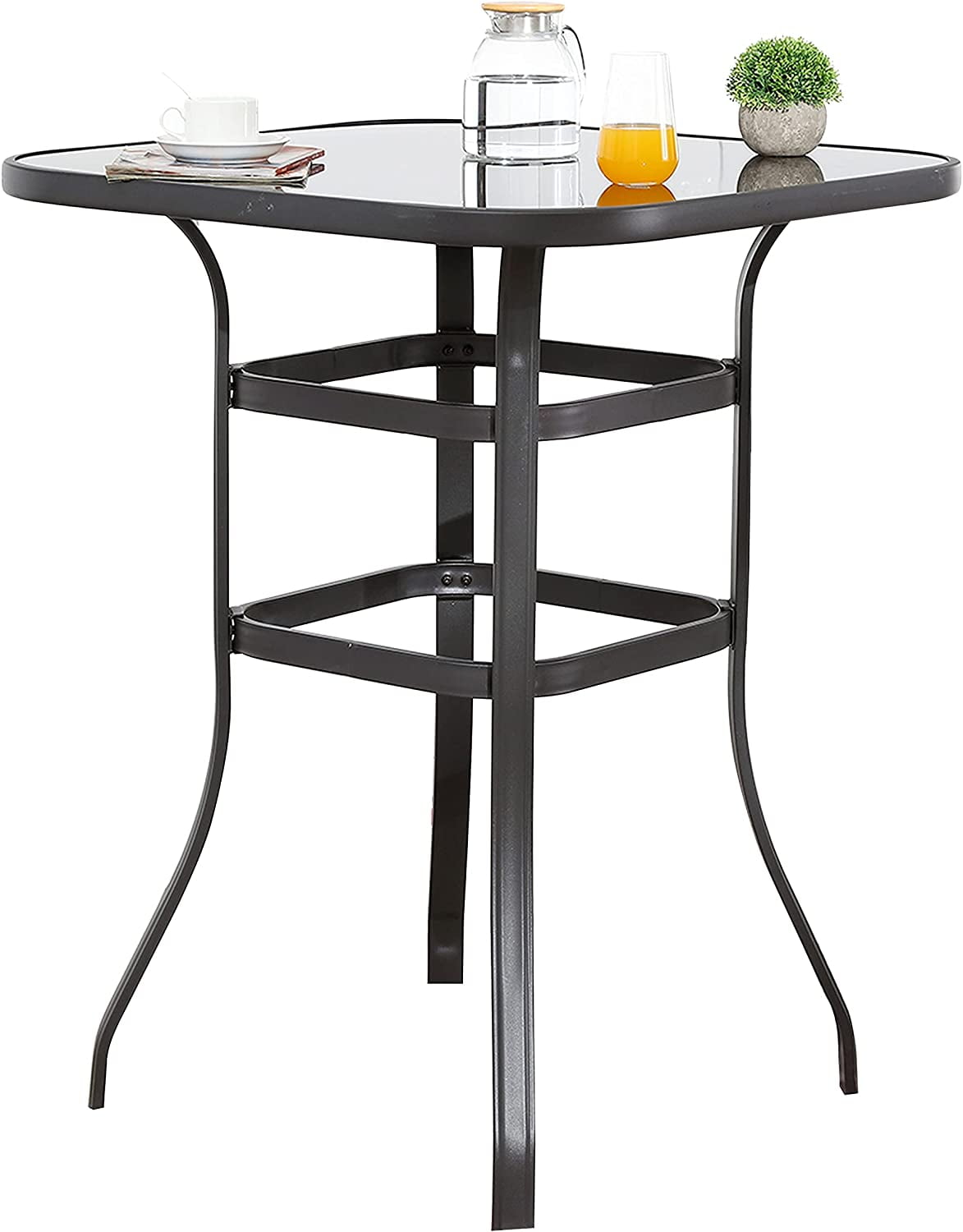 PatioFestival Bar Height Outdoor Bistro Table Patio Table Dining Side ...