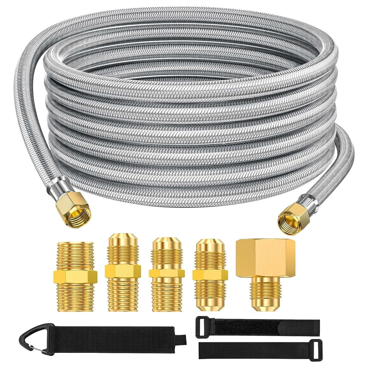 PatioGem 20FT Propane Hose Extension-High Pressure Braided Gas Line ...