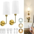 PatioGem Dimmable 2-Light LED Antique Brass Bedroom, Living Room ...