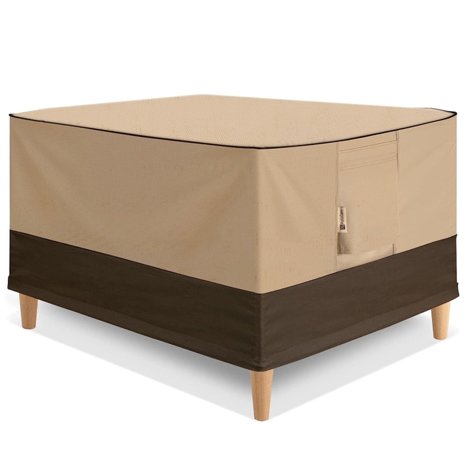 PatioGem Square Patio Ottoman Cover, Waterproof Outdoor Ottoman Cover ...