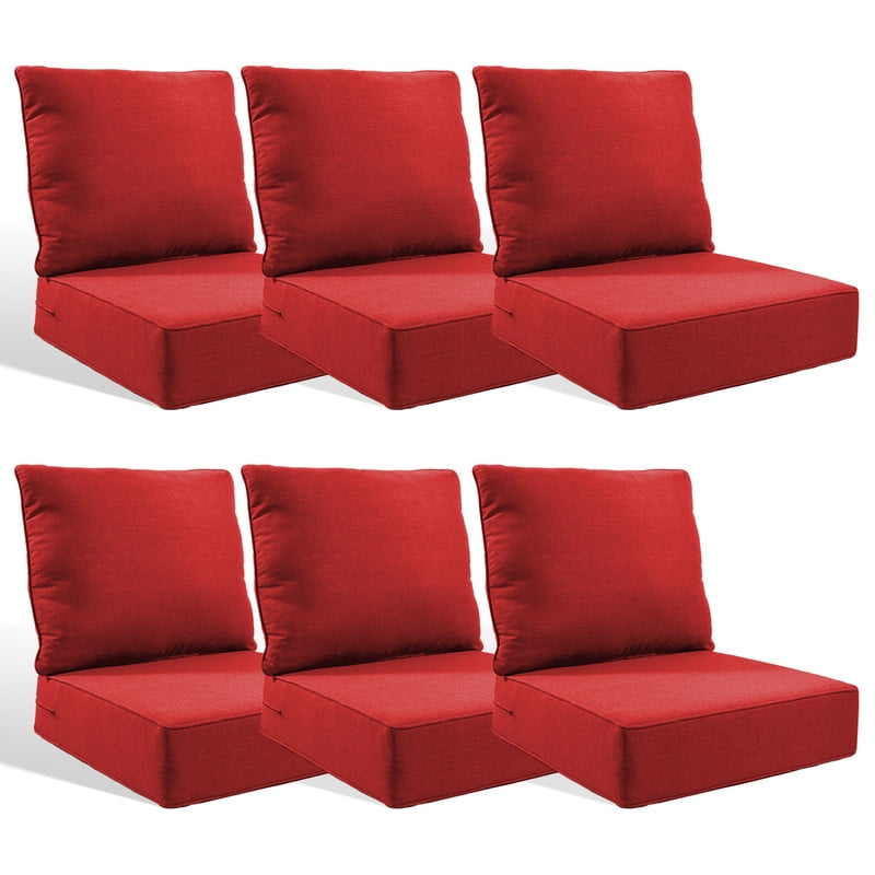 Patiobula Outdoor Deep Seat Cushion Set, 24 x 24, Water Repellent, Fade ...