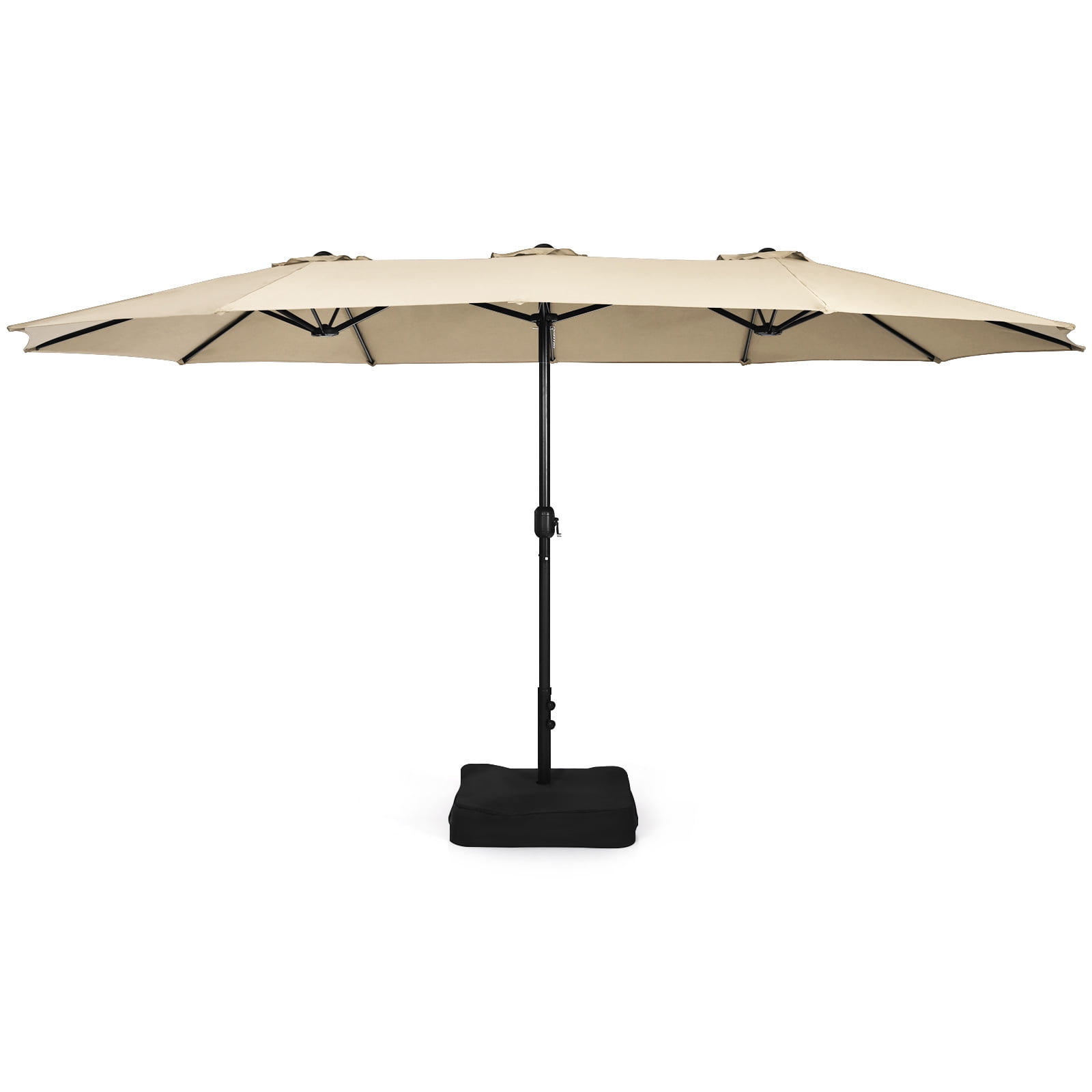 Patiojoy 15FT Double-Sided Twin Patio Umbrella with Garden Stand, Extra ... Patiojoy 15FT Double-Sided Twin Patio Umbrella with Garden Stand, Extra ...