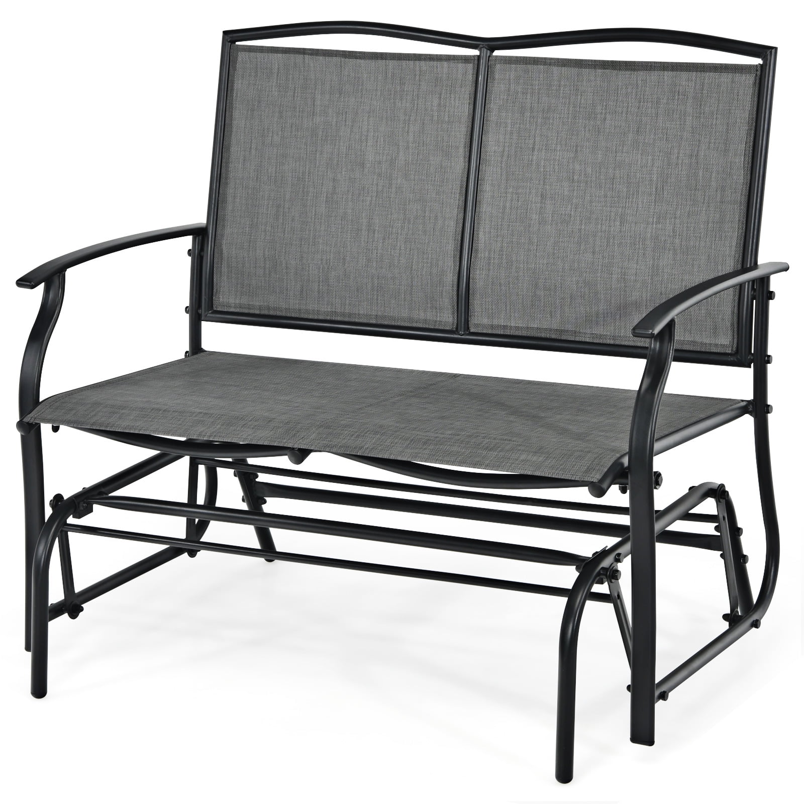 Patiojoy 2-Person Swing Glider Bench for Garden, Deck, Lawn, Balcony ...