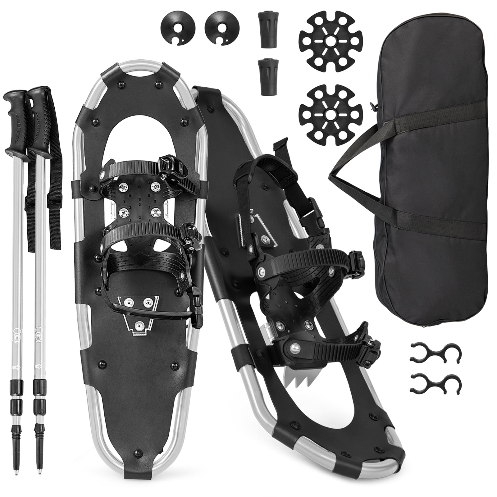 Patiojoy 4-in-1 Lightweight Terrain Snowshoes Set for Adults, Kids, Men ...