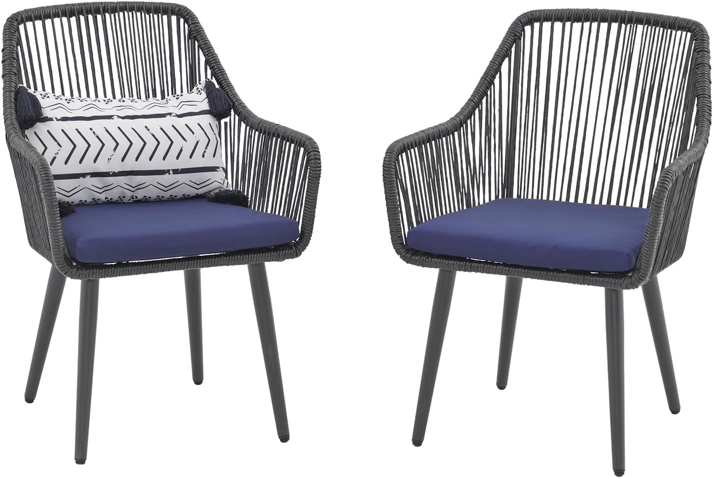 Patiorama Outdoor Dining Chairs, Patio Dining Chair Set of 2, All ...