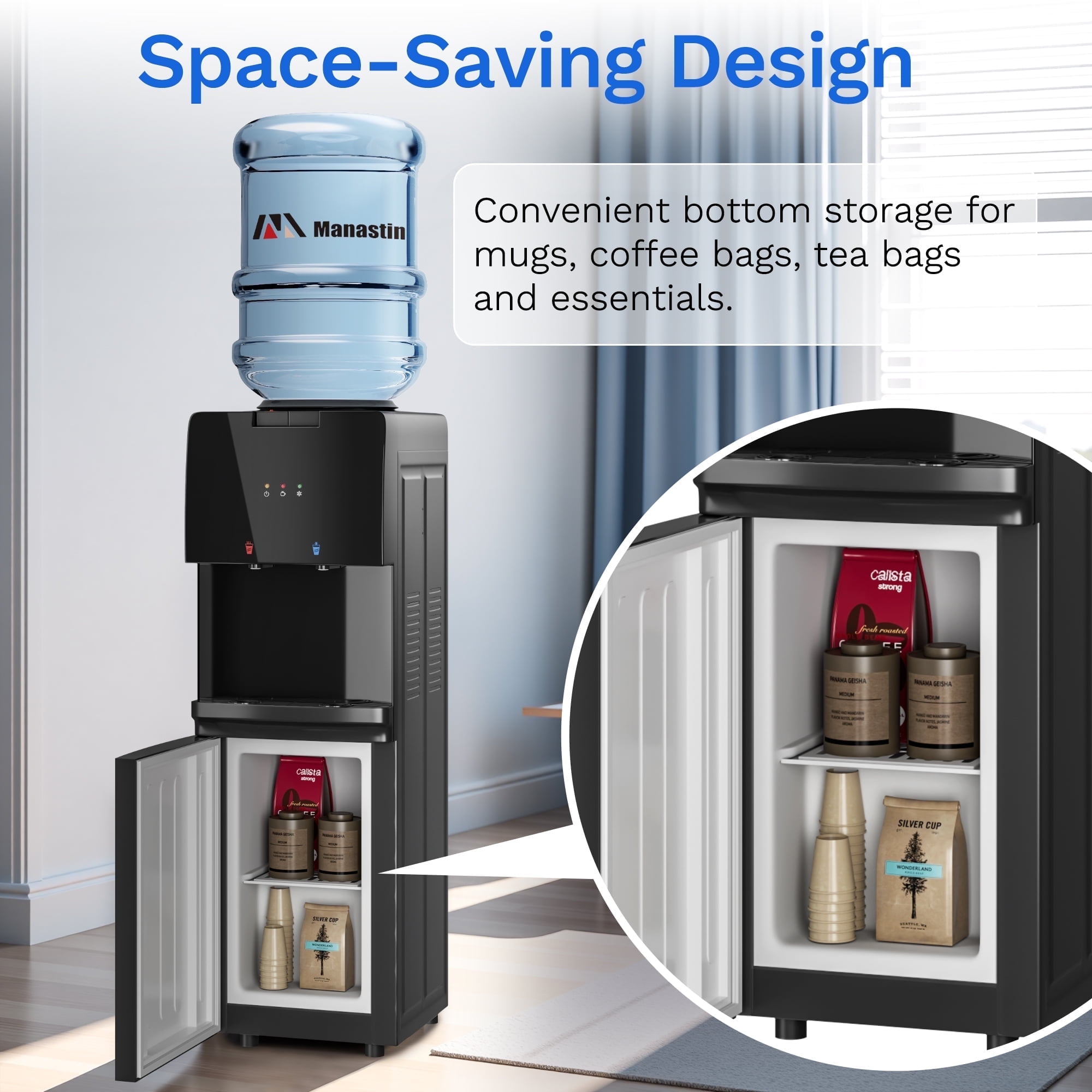 Patiosunny Easy-Load Bottom Loading Water Cooler, No More Heavy Lifting ...