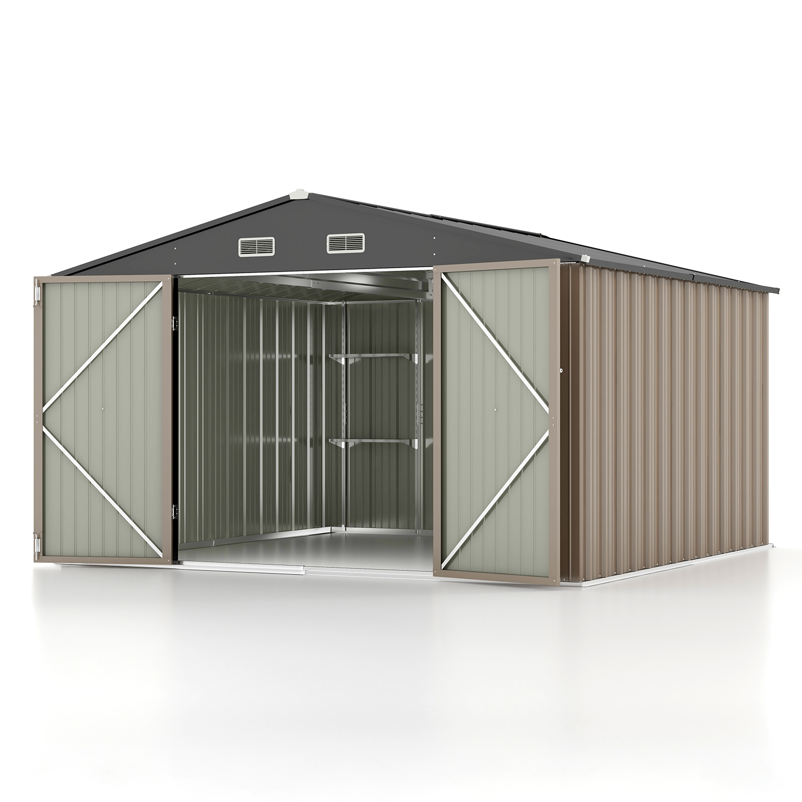 ShelterLogic Shed-In-A-Box Canopy Storage Shed - 6W x 10D x 6.5H ft ...