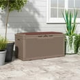 Patiowell Waterproof 100 Gallon Resin Deck Box, Large Outdoor Storage ...
