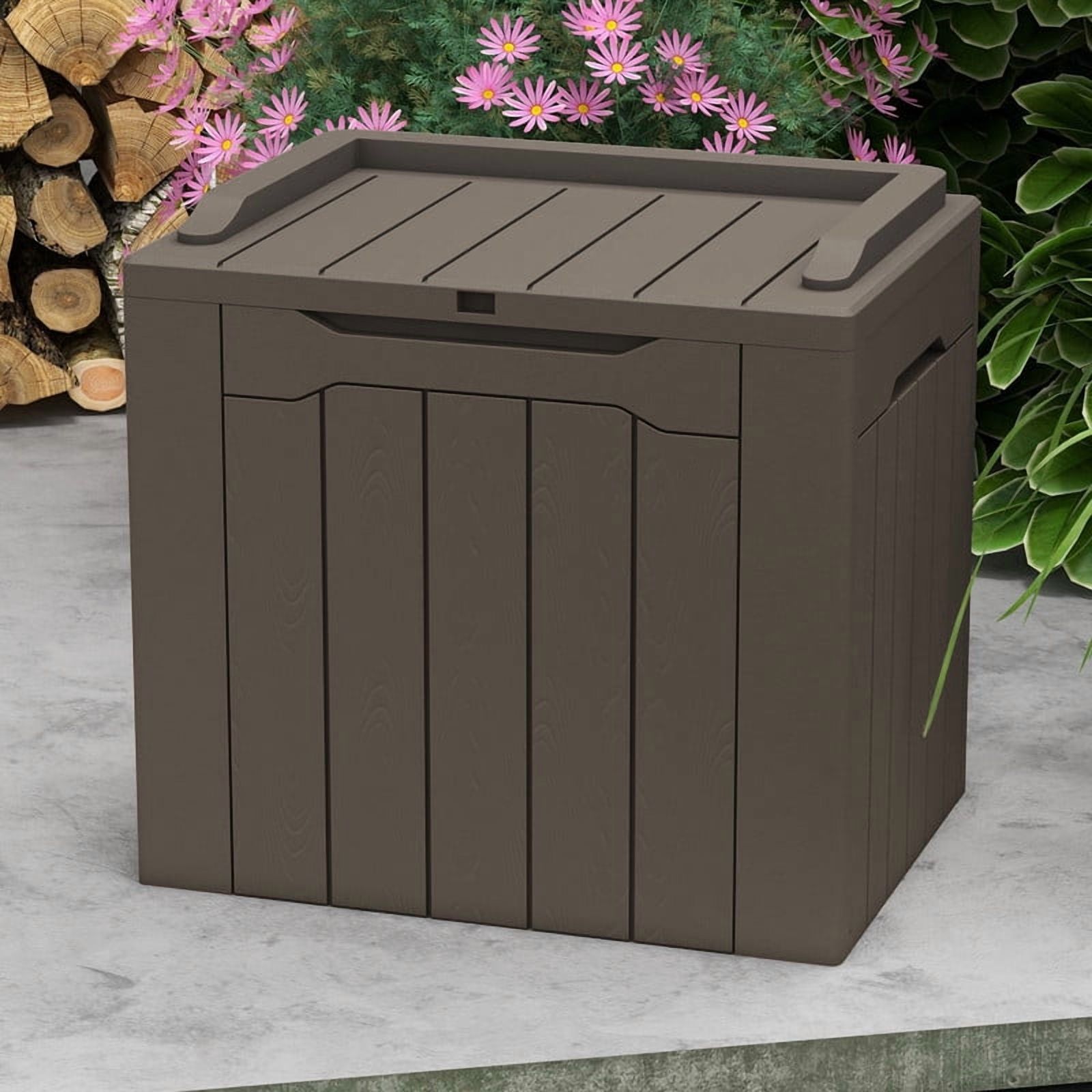 Patiowell 32 Gallon Resin Deck Box, Outdoor Waterproof and Lockable ...