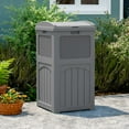 Patiowell 36 Gallon Resin Outdoor Garbage Bin with Lid, Latch-Cover for ...