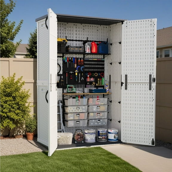 Outdoor Horizontal Storage Sheds,37 Cu.ft Outdoor Storage Cabinet ...