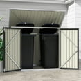 Patiowell Garbage Shed for Lawn & Backyard, 6'x3' Metal Storage for ...