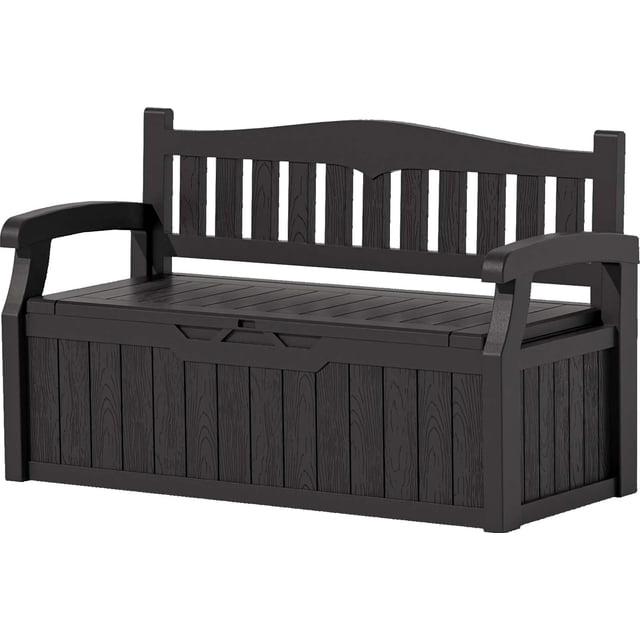 Patiowell 70 Gallon Outdoor Storage Bench, with Deck Box Organization ...