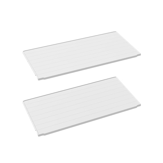 Patiowell Durable Outdoor Storage Shed Shelf, 2Pcs, Weatherproof White ...