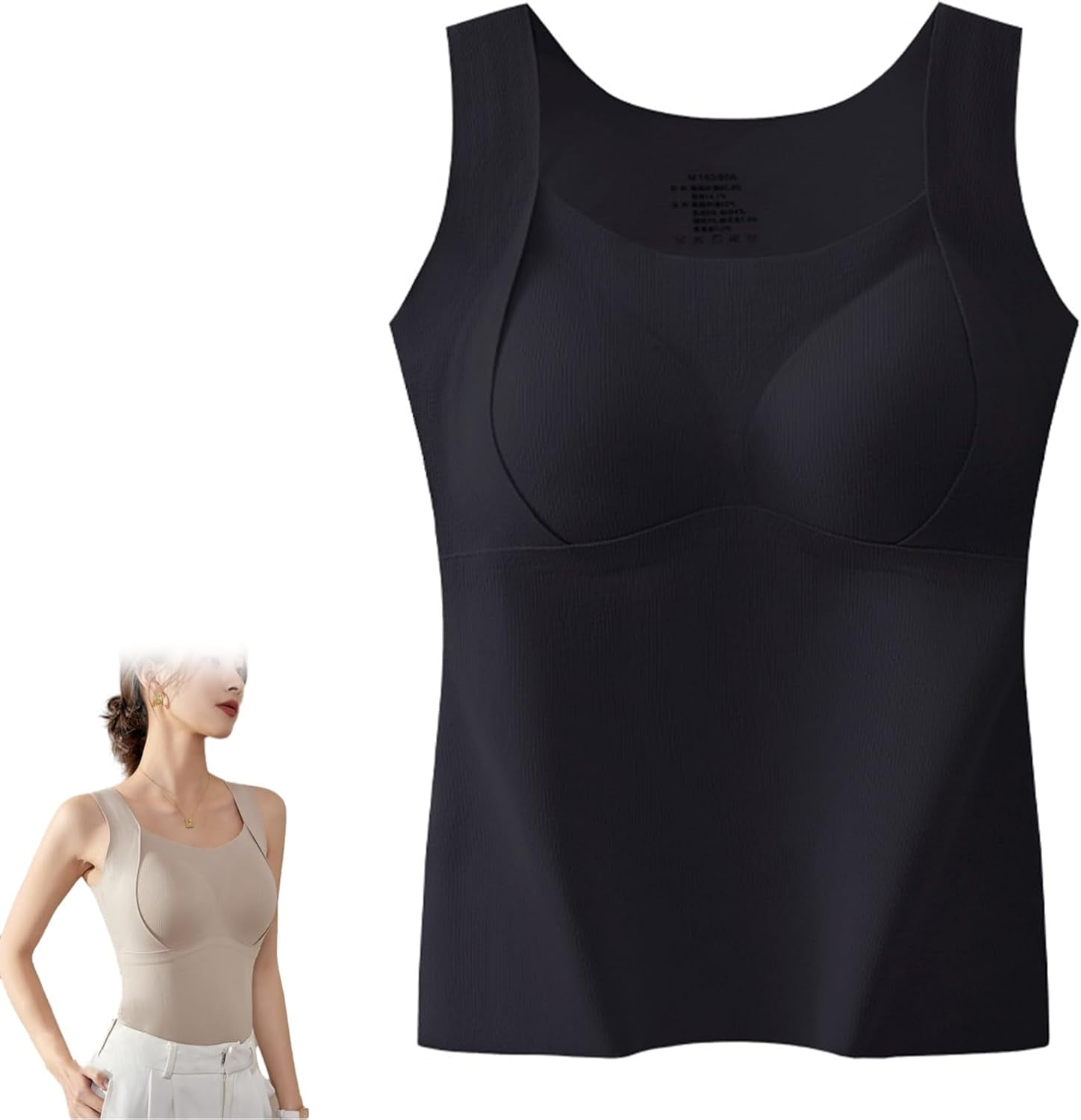 Patiyu Shop Built Bra, 2 in 1 Warming Vest with Built in Bra, Thickened ...