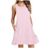 Patlollav Dress for Women 2024,Fashion Women Summer Casual Round-Neck ...