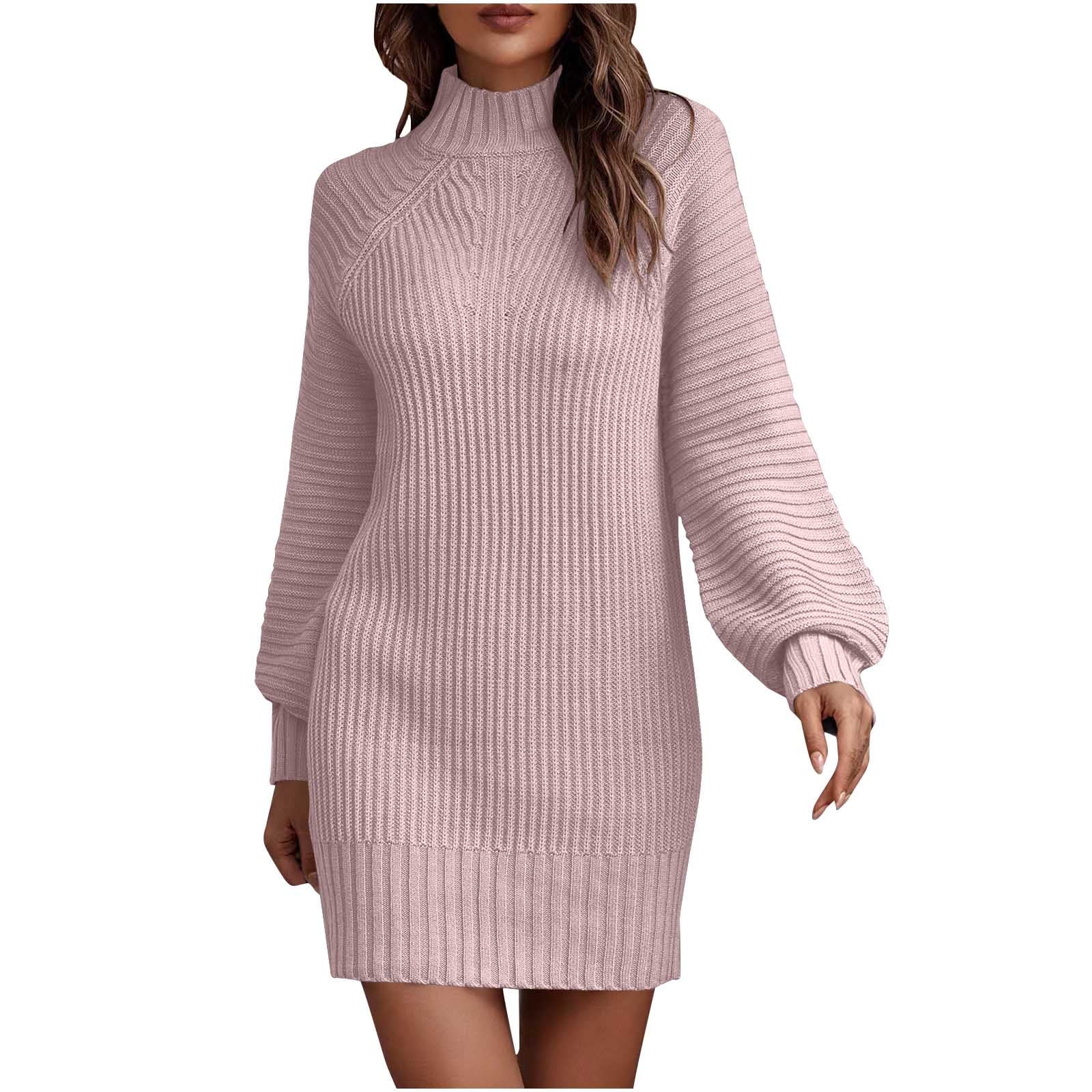 Patlollav Flash Picks 65% off Women Dresses Casual Solid Round Neck ...
