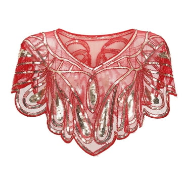 PrettyGuide Women's 1920s Shawl Beaded Sequin Deco Evening Cape Bolero ...
