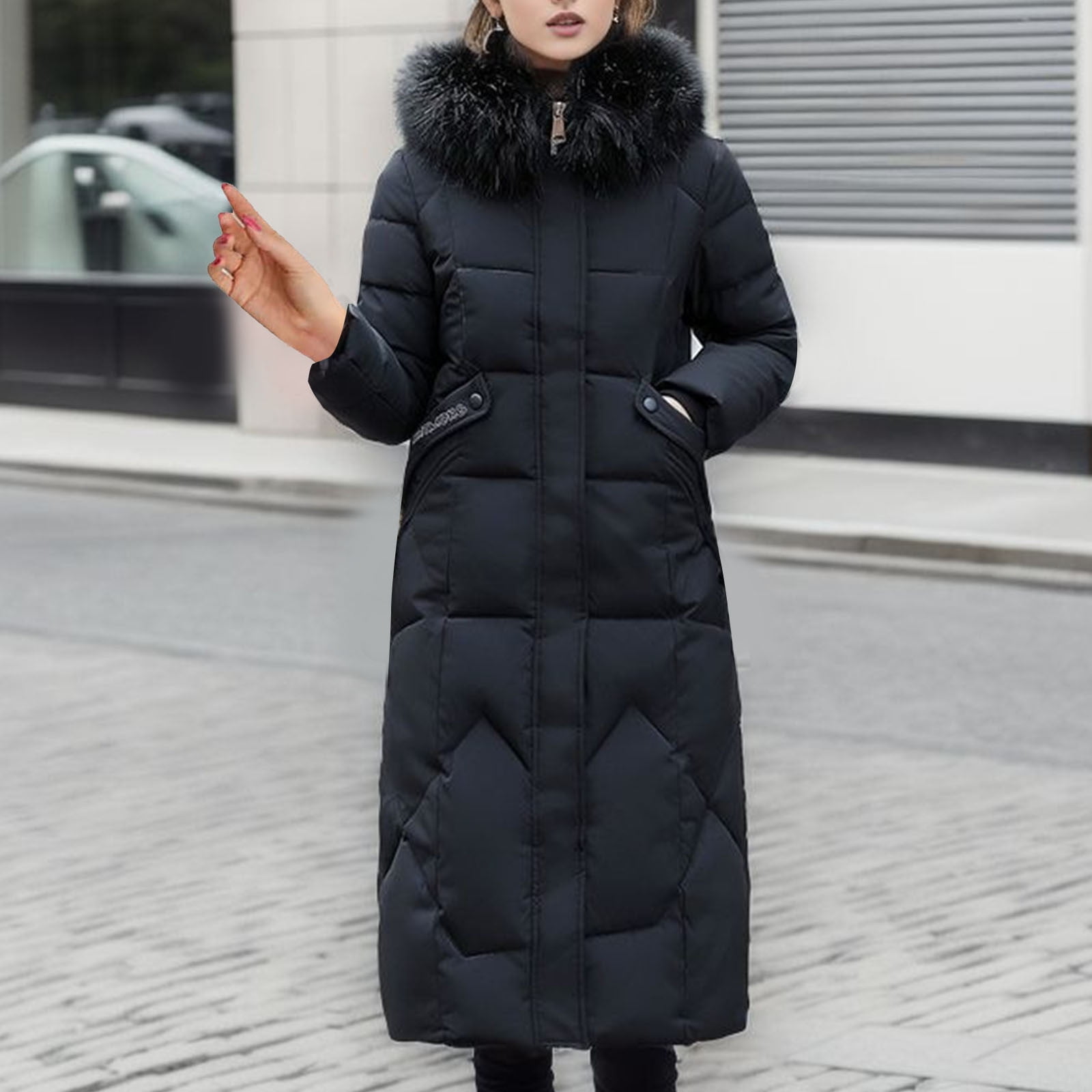 Patlollav Womens Coats,Ladies Long Winter Puffer Coat Warm Maxi Down ...