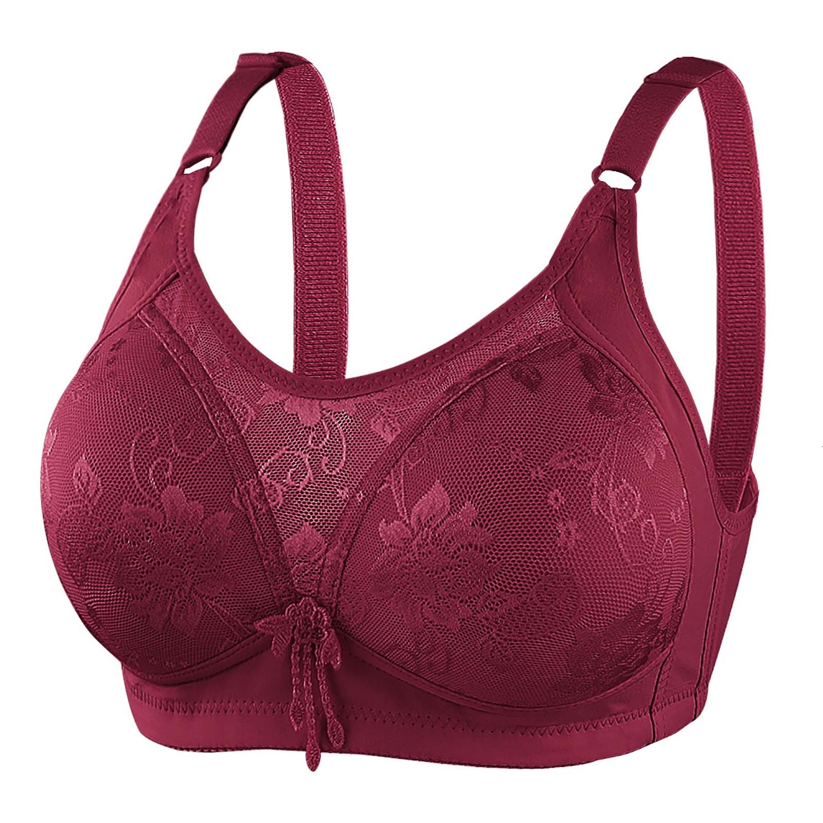 Patlollav Womens Plus Size Bra,Sexy Lace Front Button Shaping Cup ...