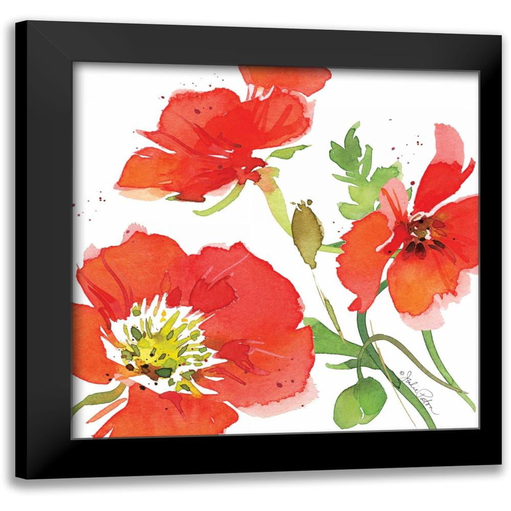 Paton, Julie 20x20 Black Modern Framed Museum Art Print Titled - Red ...