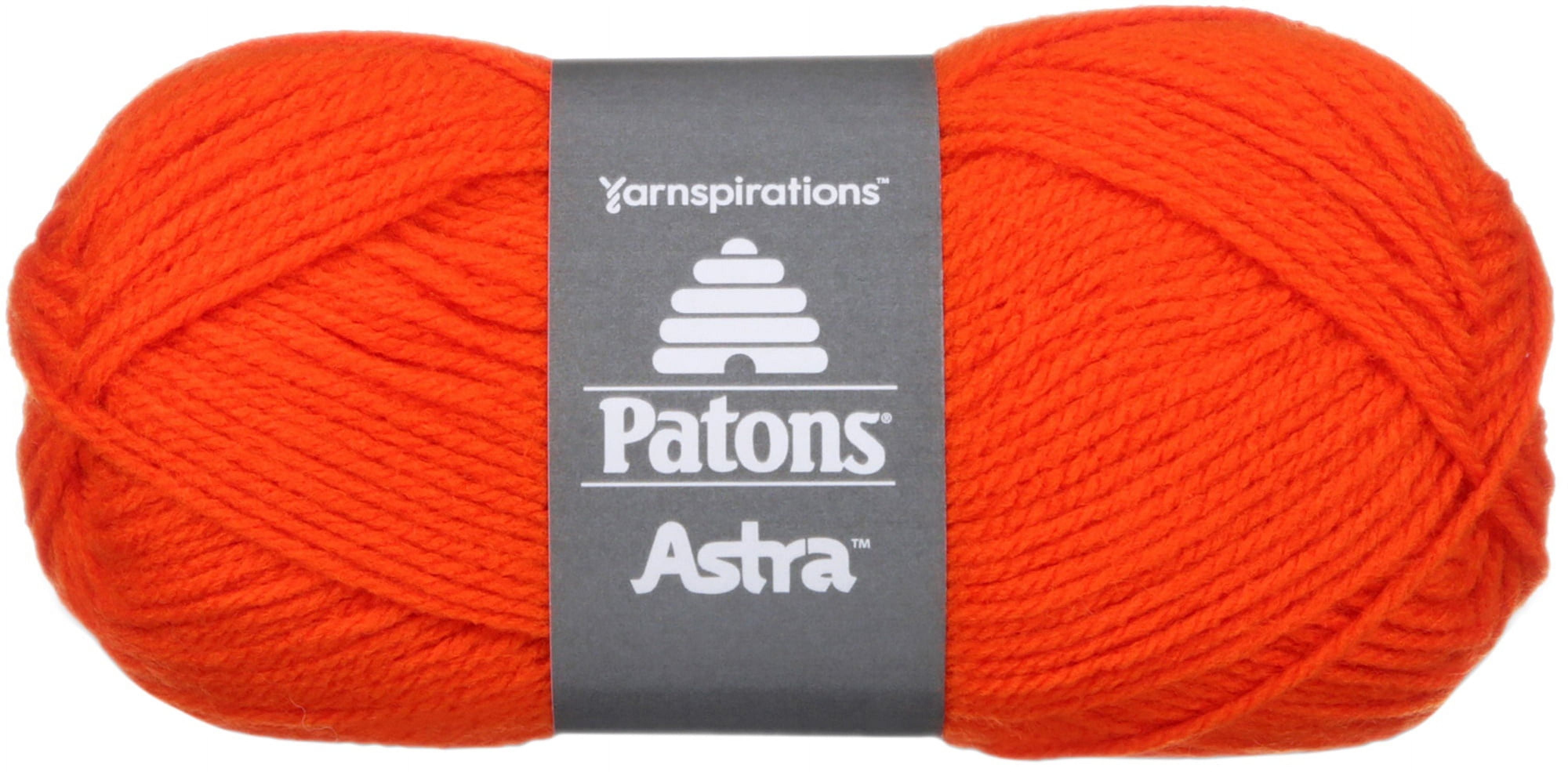 Patons Astra Yarn, 1.75 oz, Hot Orange, Acrylic for Knitting and ...
