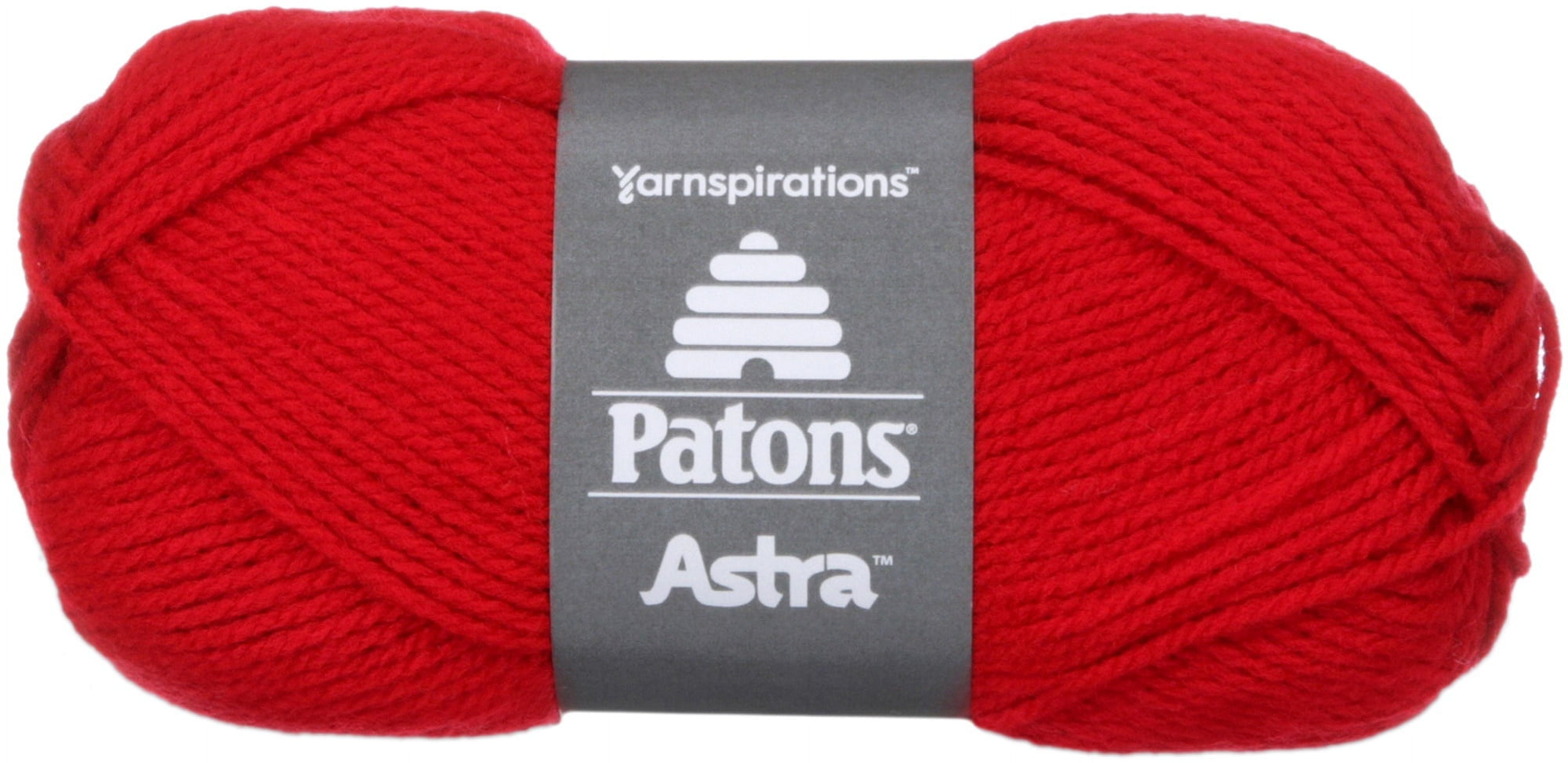 Patons Astra Yarn, Cardinal Solid, 100% Acrylic, Medium Weight, 50g ...