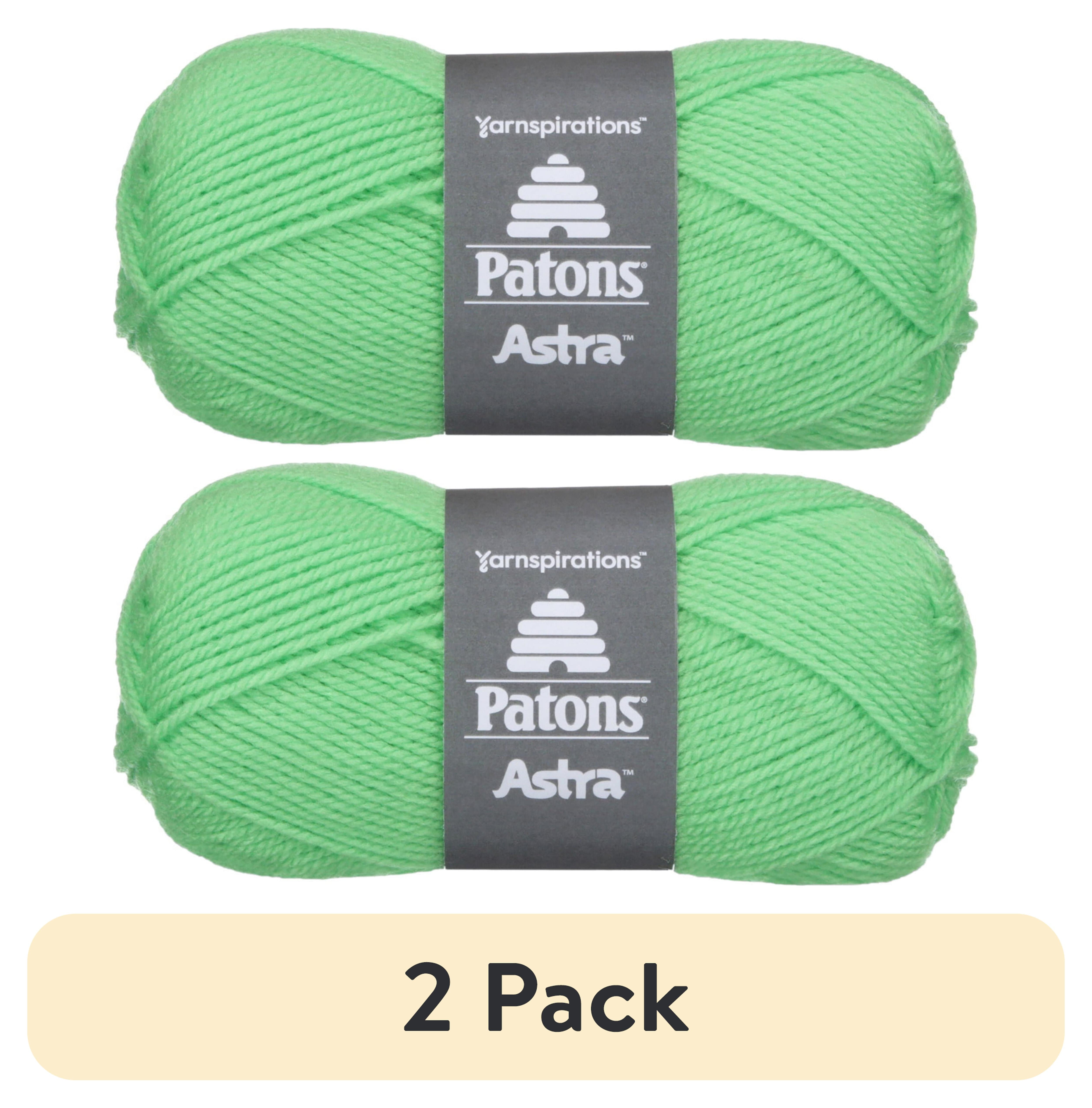 (2 pack) Patons Astra Yarn - Solids-Hot Green - Walmart.com