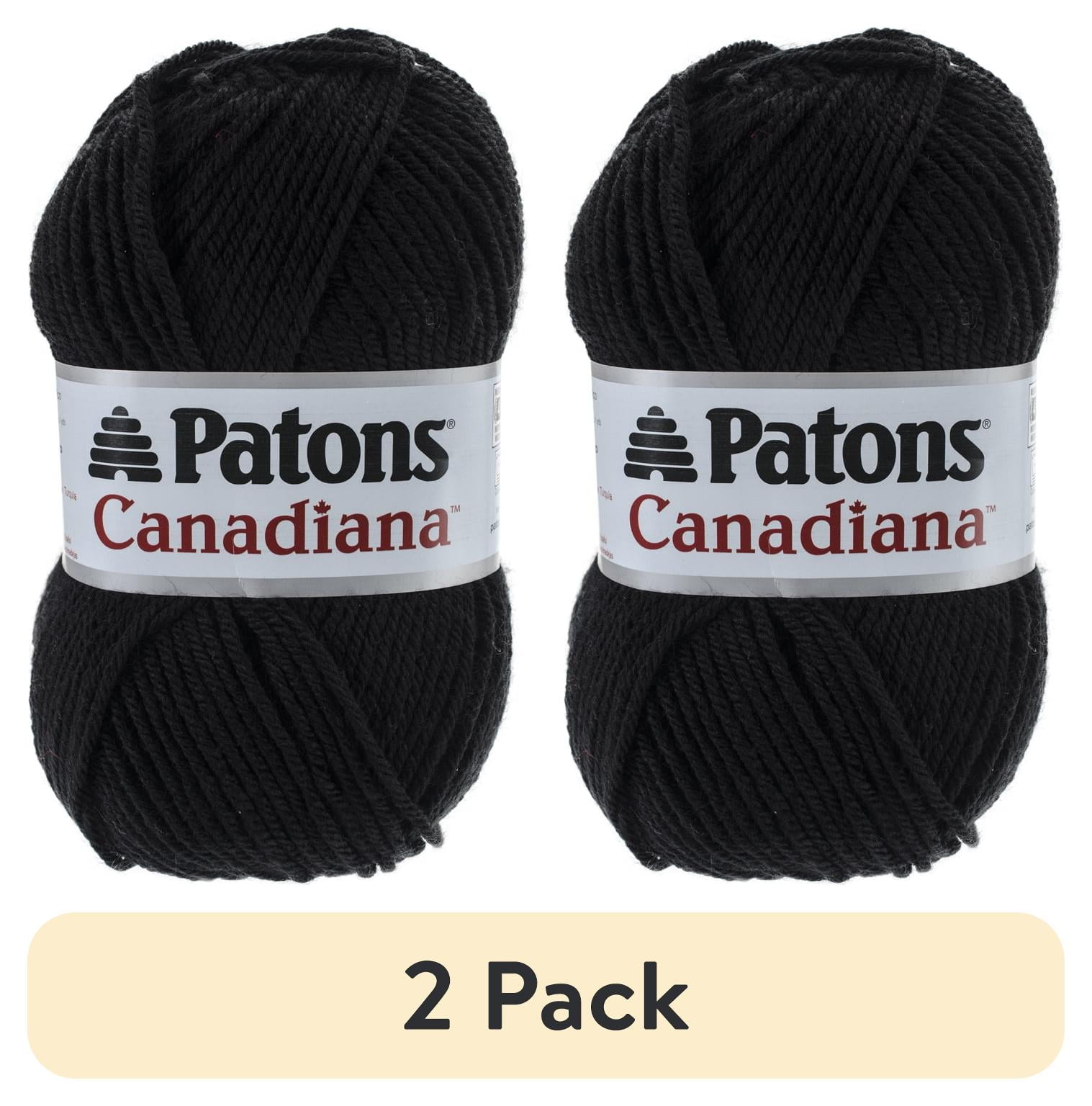 (2 pack) Patons Canadiana Yarn - Solids-Black - Walmart.com