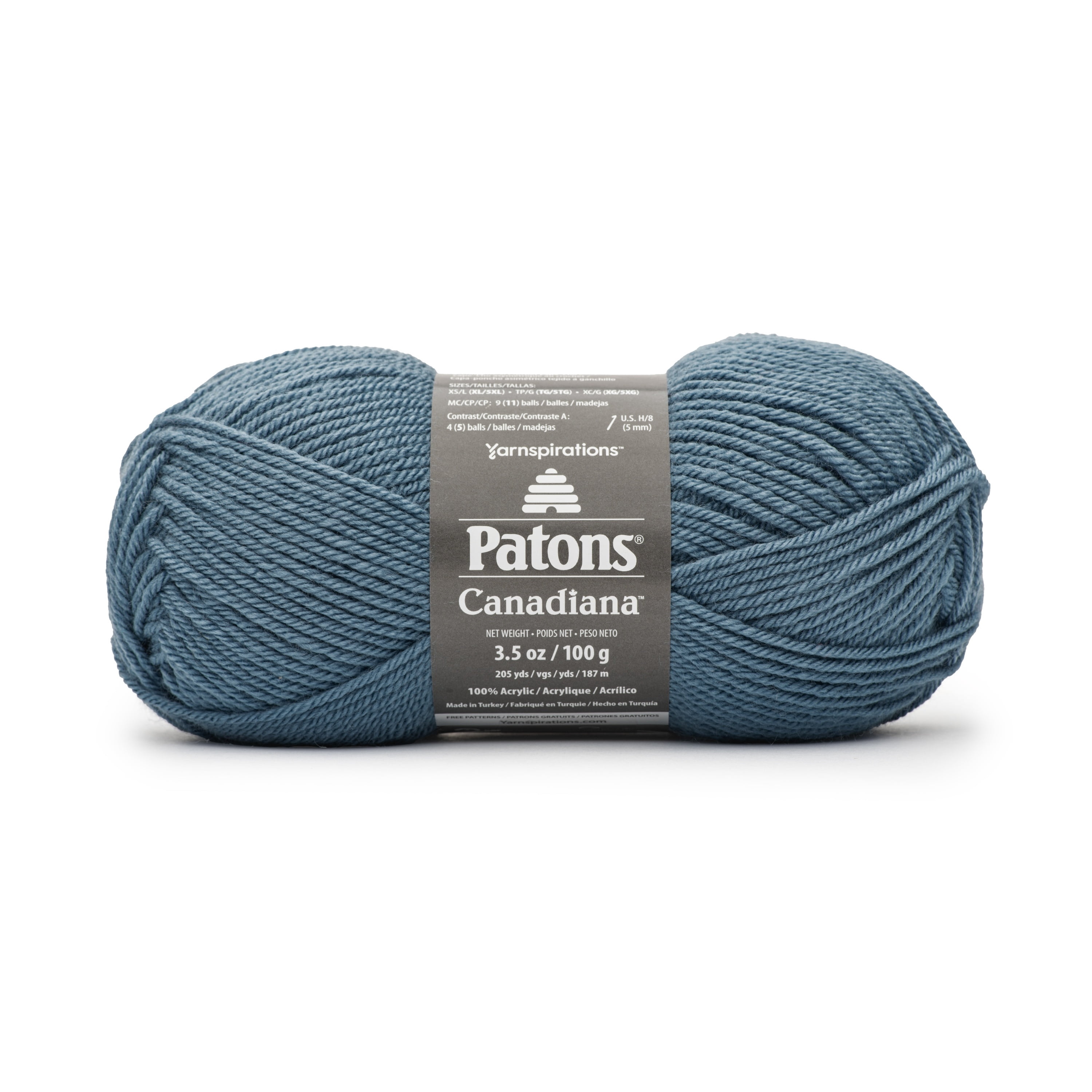 Patons Canadiana Yarn - Solids-Blue Cloud - Walmart.com