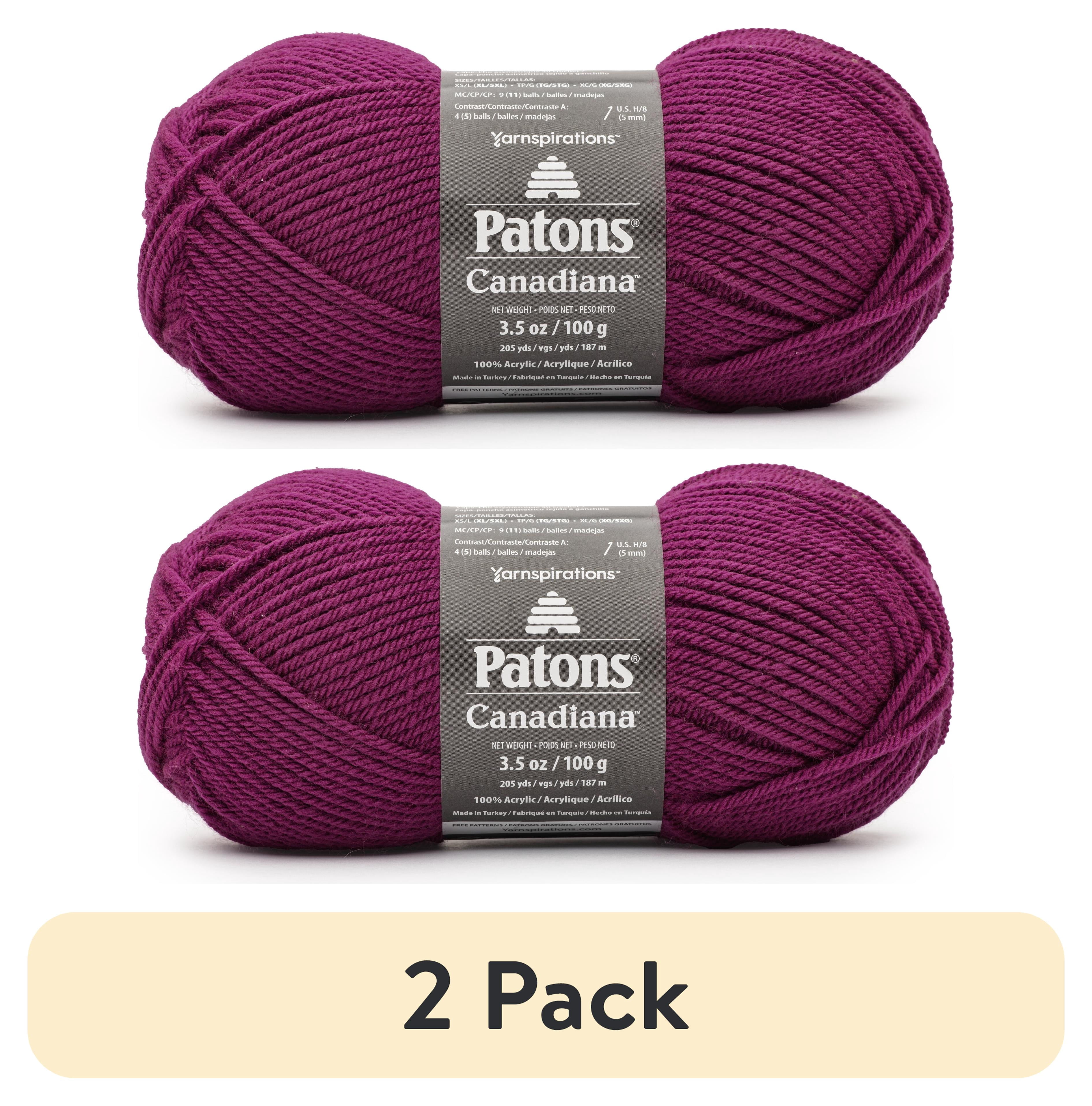 (2 pack) Patons Canadiana Yarn - Solids-Fuchsia - Walmart.com