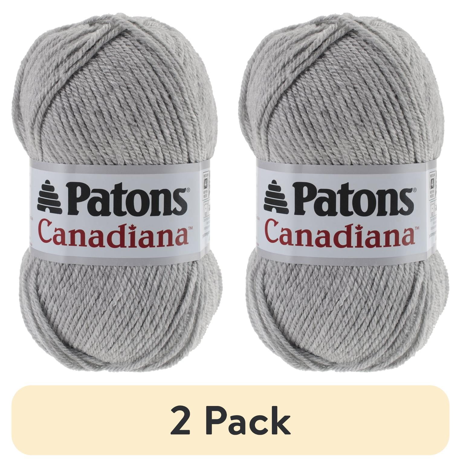 (2 pack) Patons Canadiana Yarn - Solids-Pale Grey Mix - Walmart.com