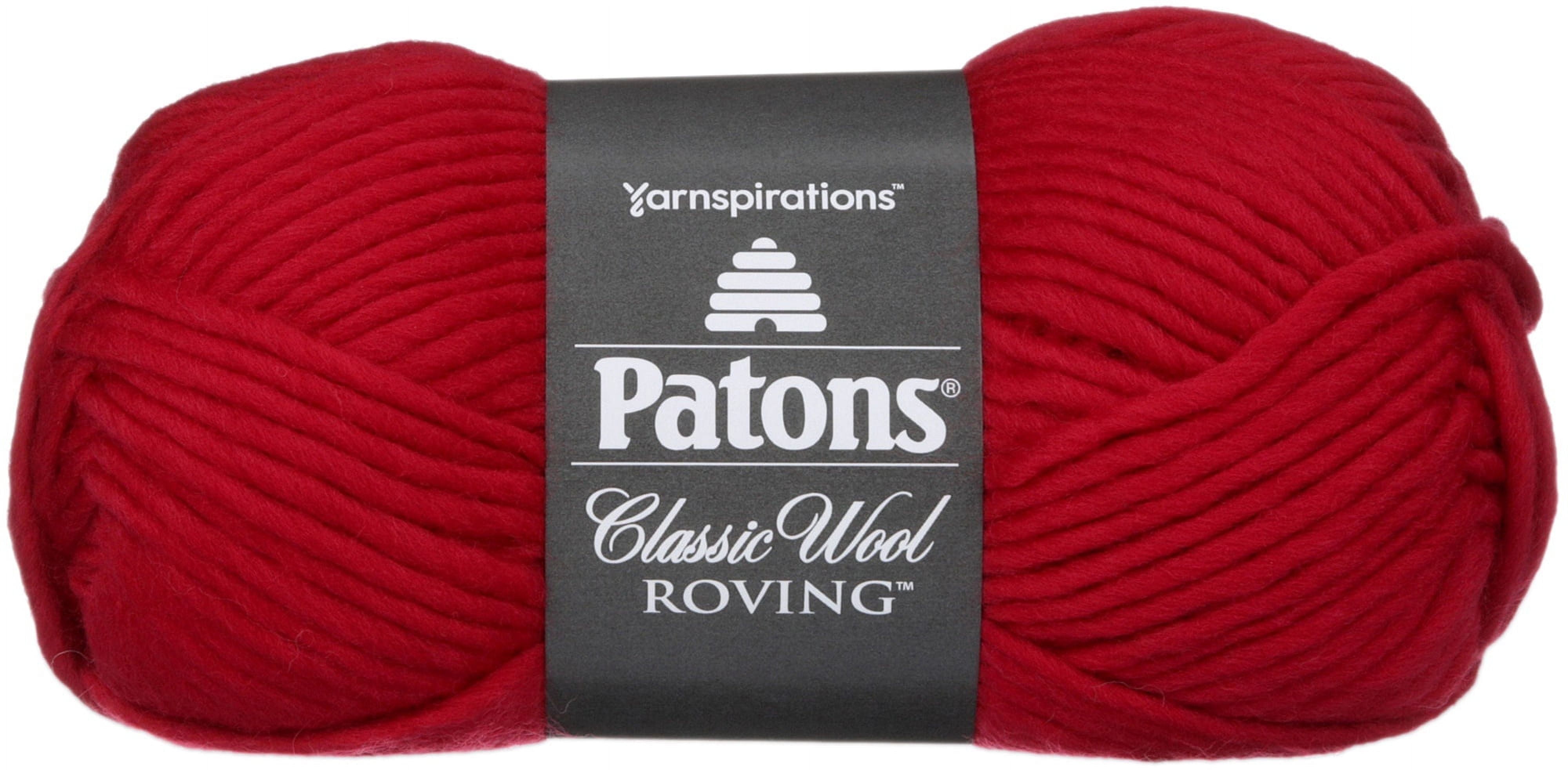 Patons Classic Wool Roving Yarn, 3.5 oz, Cherry, 1 Ball - Walmart.com