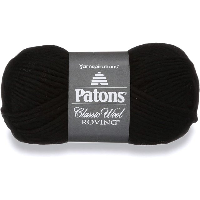 Patons Classic Wool Roving Yarn-Black - Walmart Business Supplies
