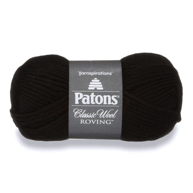 Patons Classic Wool Roving Yarn-Black - Walmart.com