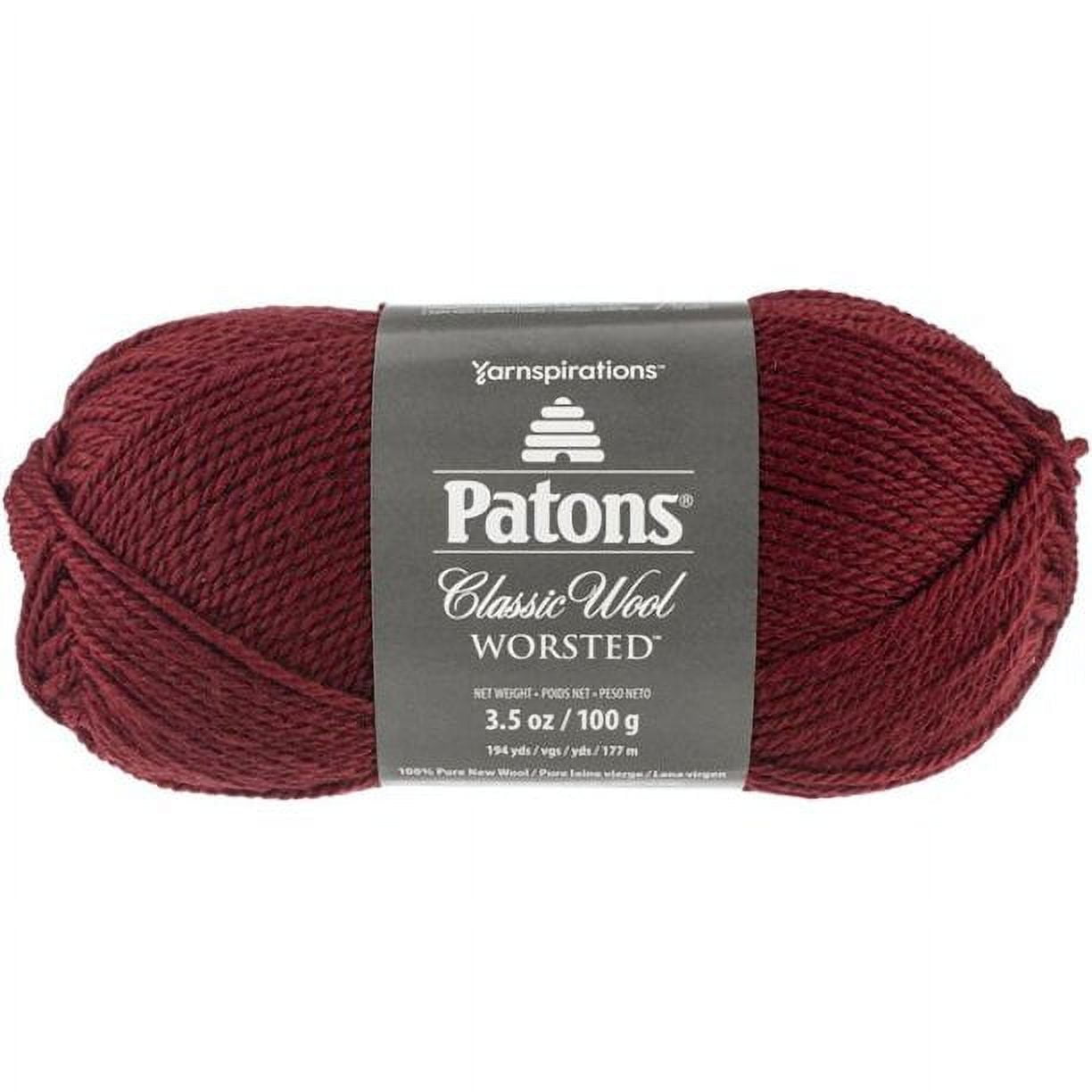 Patons Classic Wool Yarn-Claret - Walmart.com