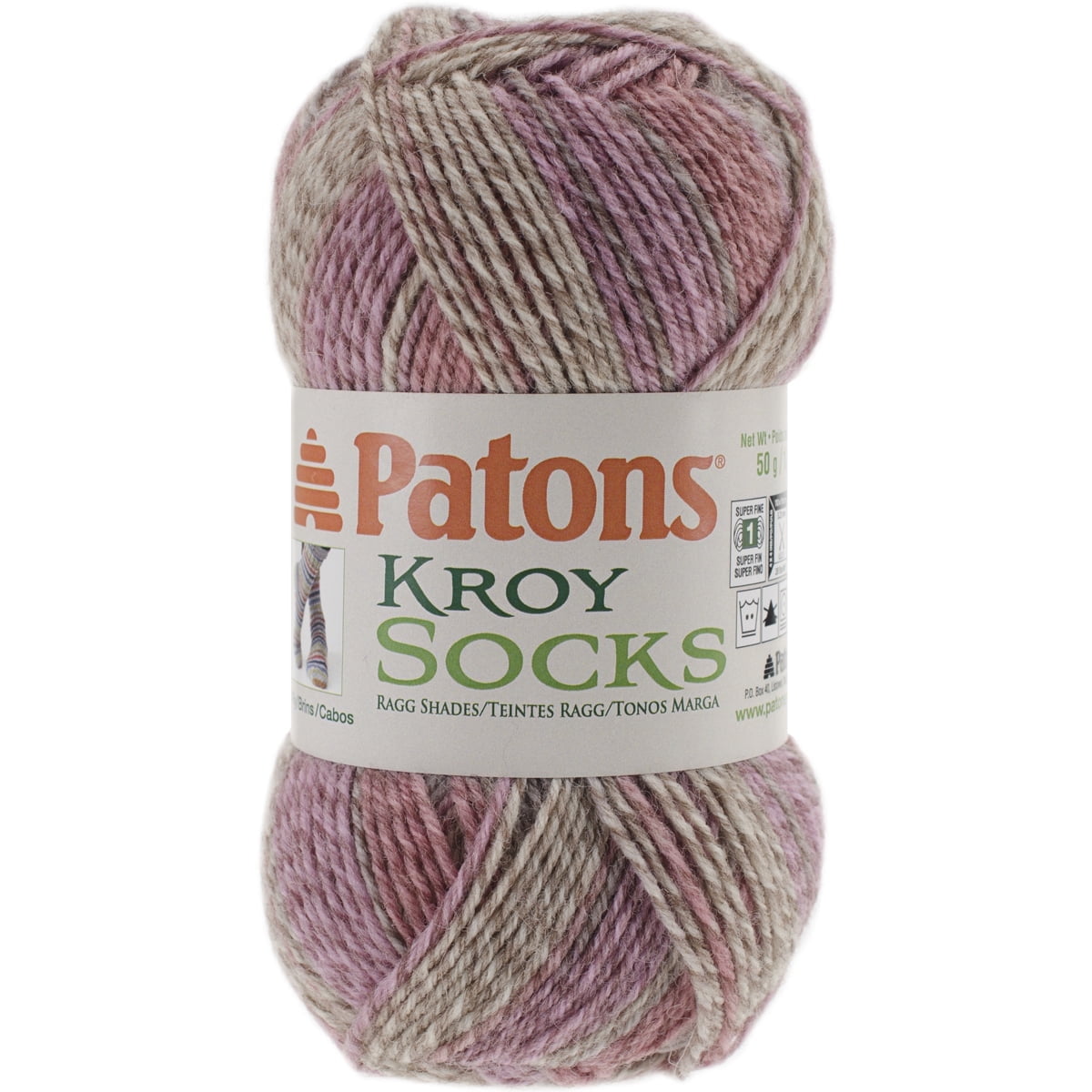 Patons Kroy Socks Yarn-Brown Rose Marl - Walmart.com