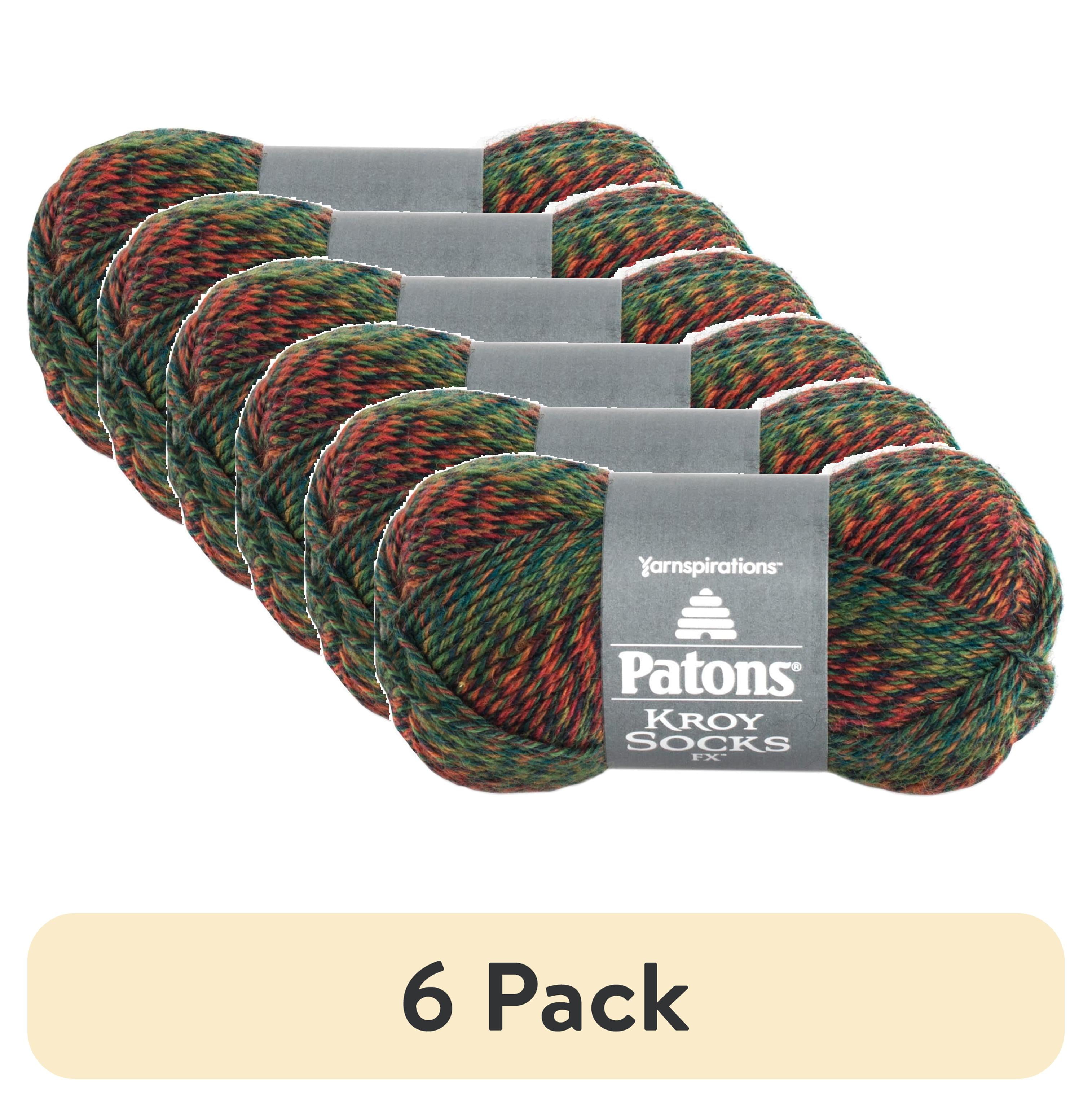 (6 pack) Patons Kroy Socks FX Yarn-Clover - Walmart.com